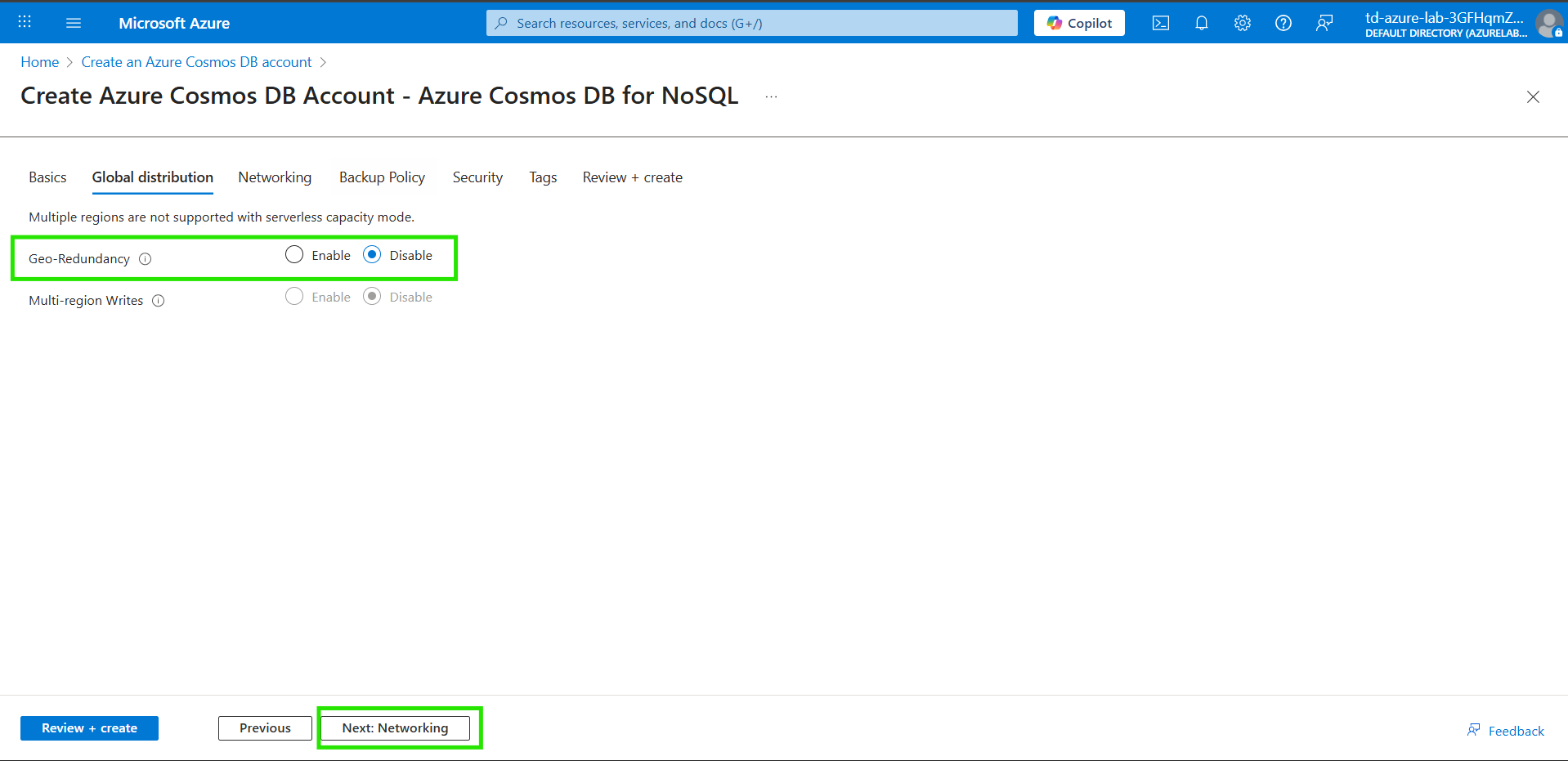 Guided Lab: Creating an Azure Cosmos DB for NoSQL account - Tutorials Dojo