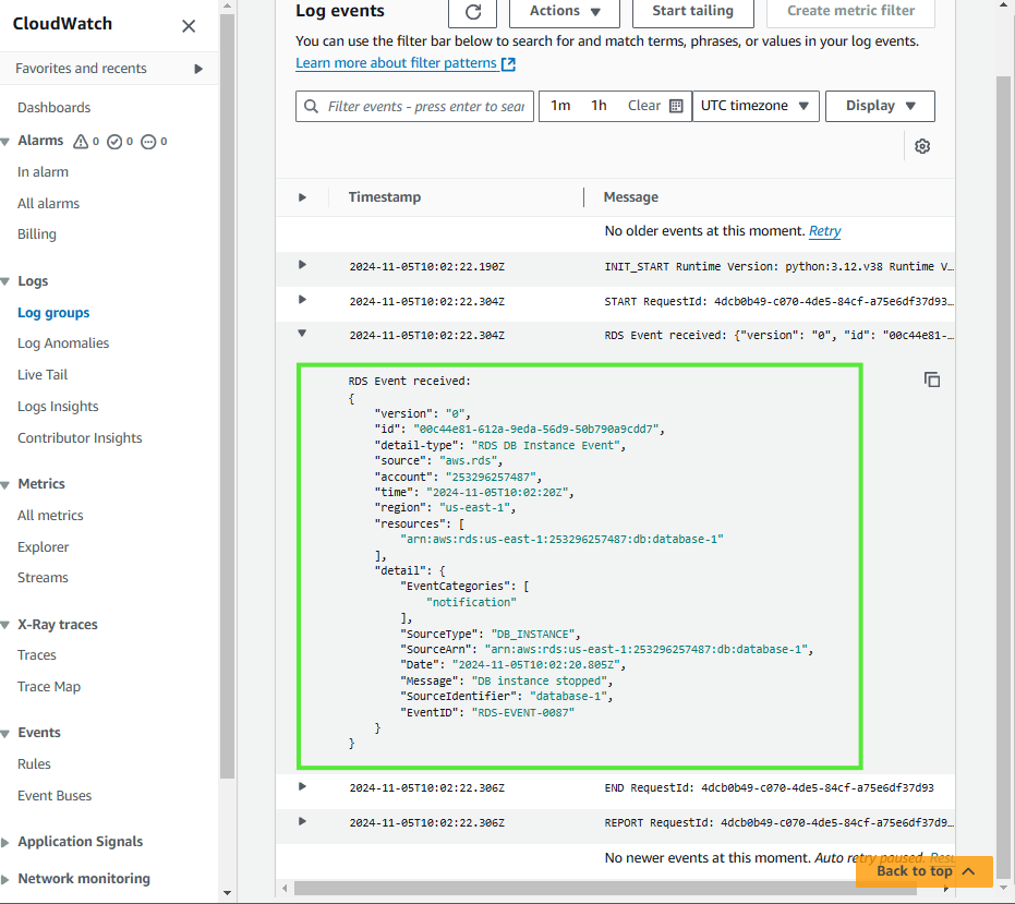 Guided Lab Creating An Amazon Eventbridge Rds Db Instance Event Rule