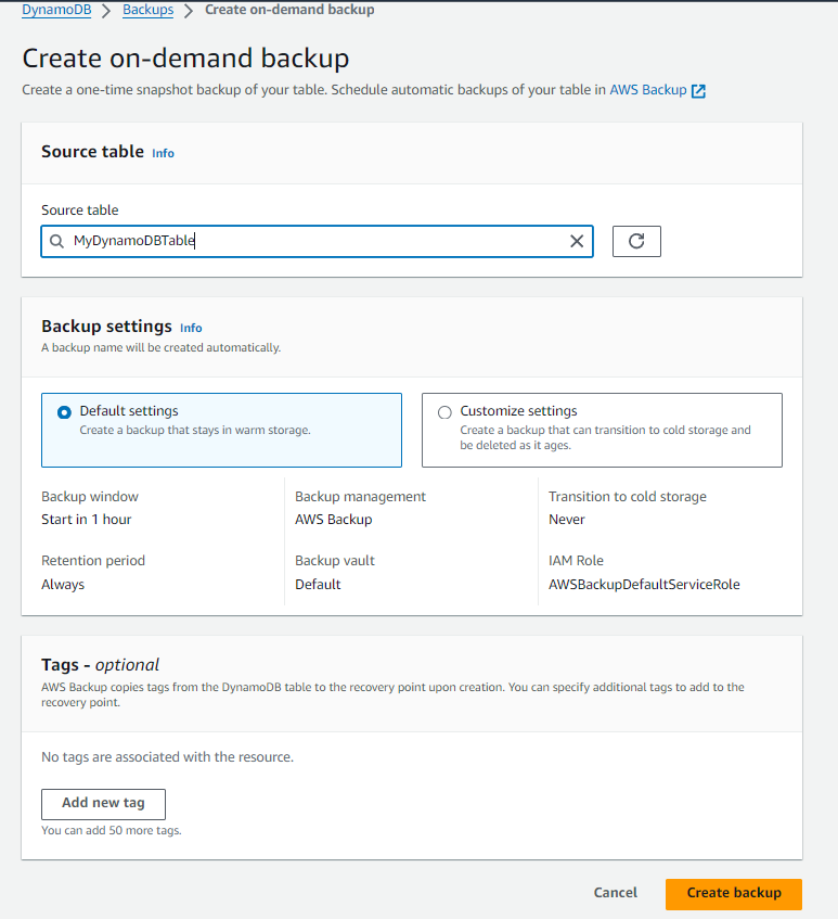 Guided Lab: Backing Up an Amazon DynamoDB Table - Tutorials Dojo
