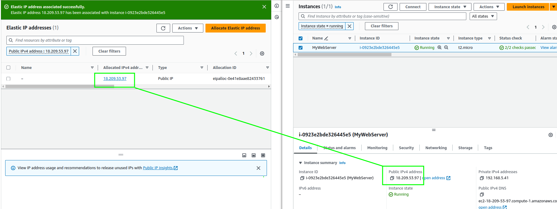 Guided Lab: Assigning an Elastic IP on Amazon EC2 - Tutorials Dojo