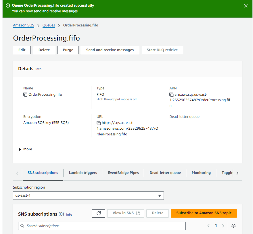 Guided Lab: Amazon SQS FIFO Queues Overview - Tutorials Dojo