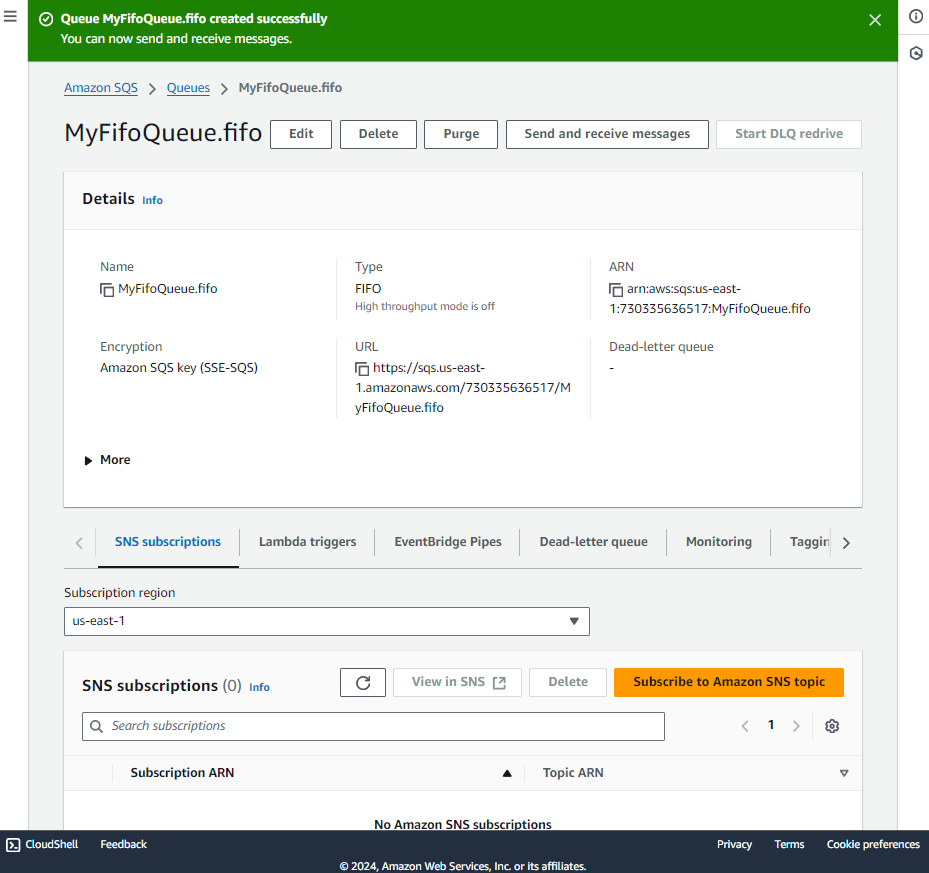 Guided Lab Integrating Sns Fifo Topic With Sqs Fifo Queue Tutorials Dojo