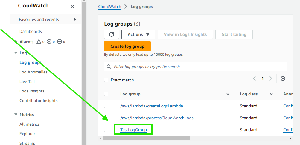Guided Lab: Processing Amazon CloudWatch Logs with AWS Lambda - Tutorials Dojo