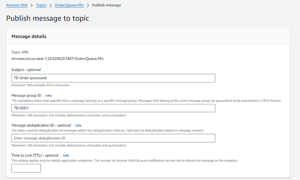 Guided Lab: Creating a FIFO Topic in Amazon SNS - Tutorials Dojo