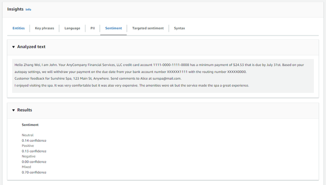 Guided Lab Sentiment Analysis Of Text Files With Amazon Comprehend Tutorials Dojo