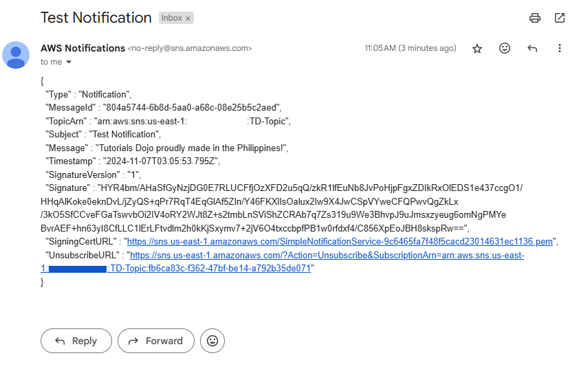 Guided Lab: Creating an Amazon SNS Email-JSON Subscription - Tutorials Dojo